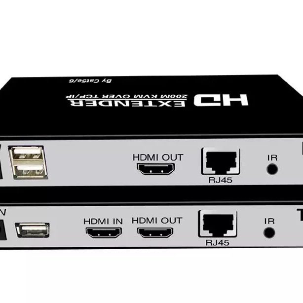 USB KVM extender HDMI 200M over ip cat5e/cat6 ethernet cable – Sun ...