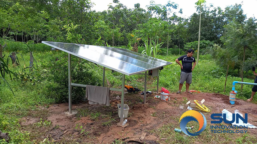 ติดตั้งปั้มน้ำบาดาลโซล่าเซลล์ +แผงโซล่าเซลล์ ด้วยระบบแผง mono half cell – Sun Innovation ...